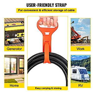 VEVOR Welder Extension Cord 30Amp 25ft 250V, Welding Power Cord with NEMA 6-50 Plug 10 Gauge 3 Prong for MIG Lincoln Plasma Miller TIG