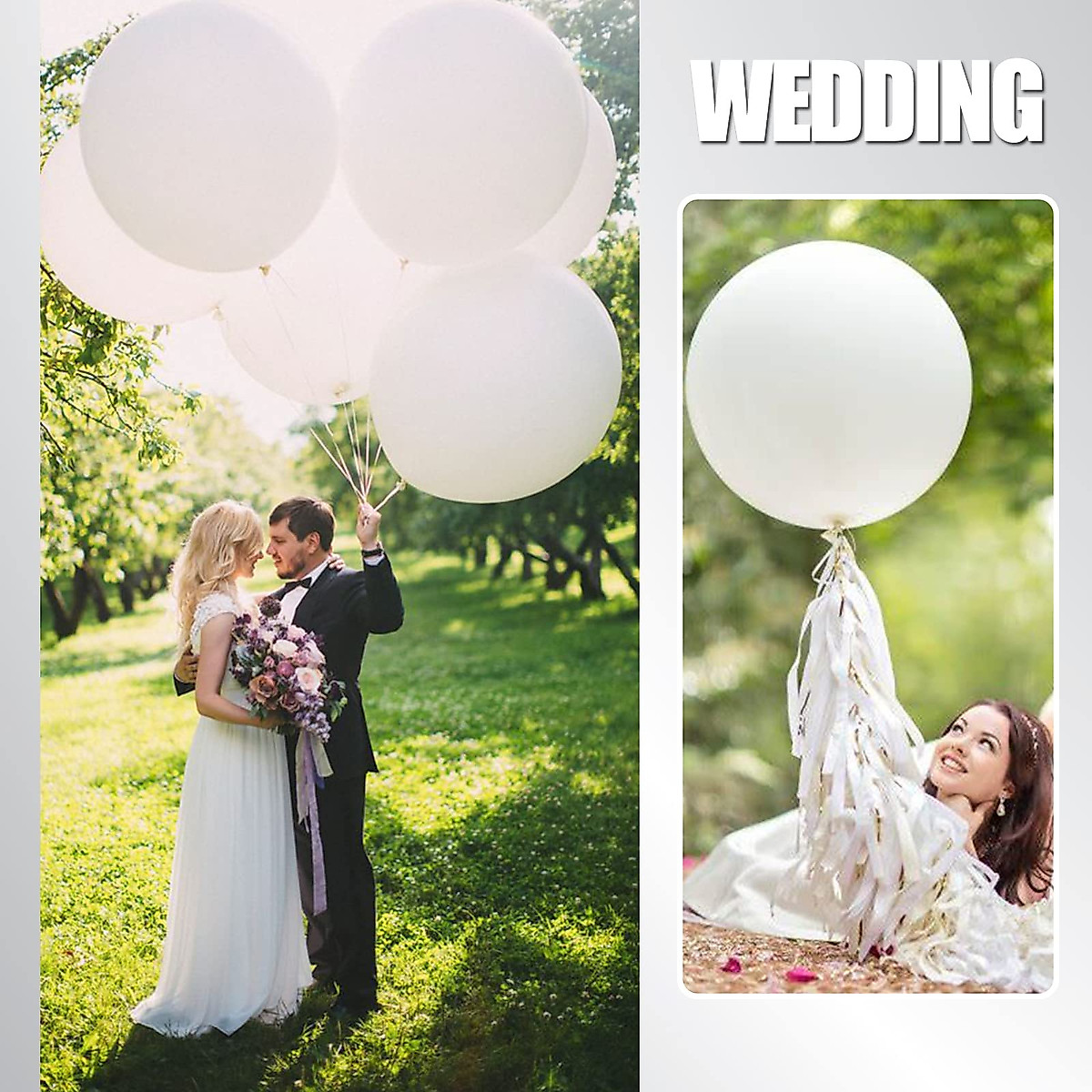 18 inch White Balloons 25 pcs Large White Latex Balloons for Baby Shower Wedding Birthday Party Decorations