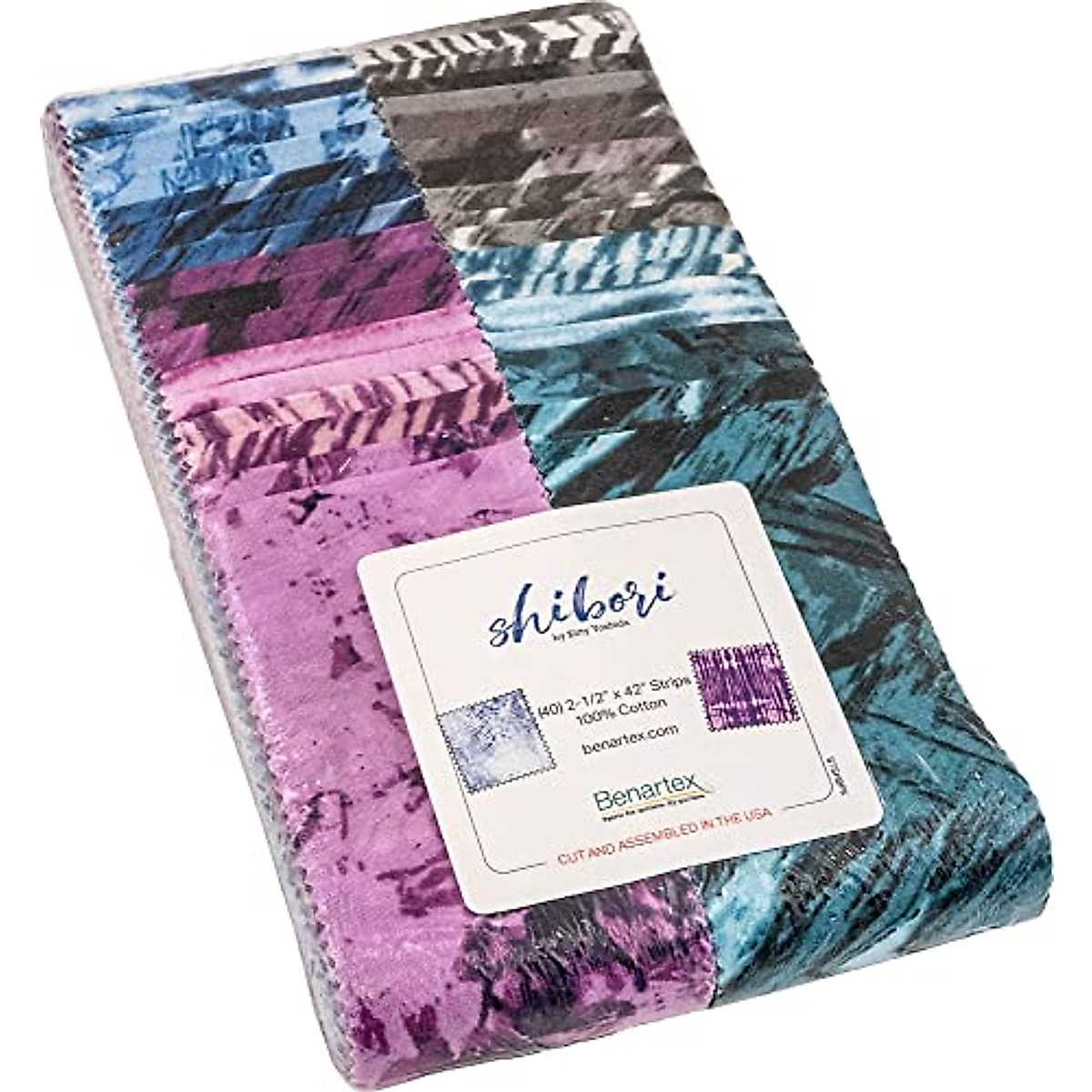 Kitty Yoshida Shibori Strip-Pies 40 2.5-inch Strips Jelly Roll Benartex