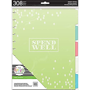 Me & My Big Ideas Happy Undated Big Planner Extension Pack-Spend Well, Multi - BIG Size