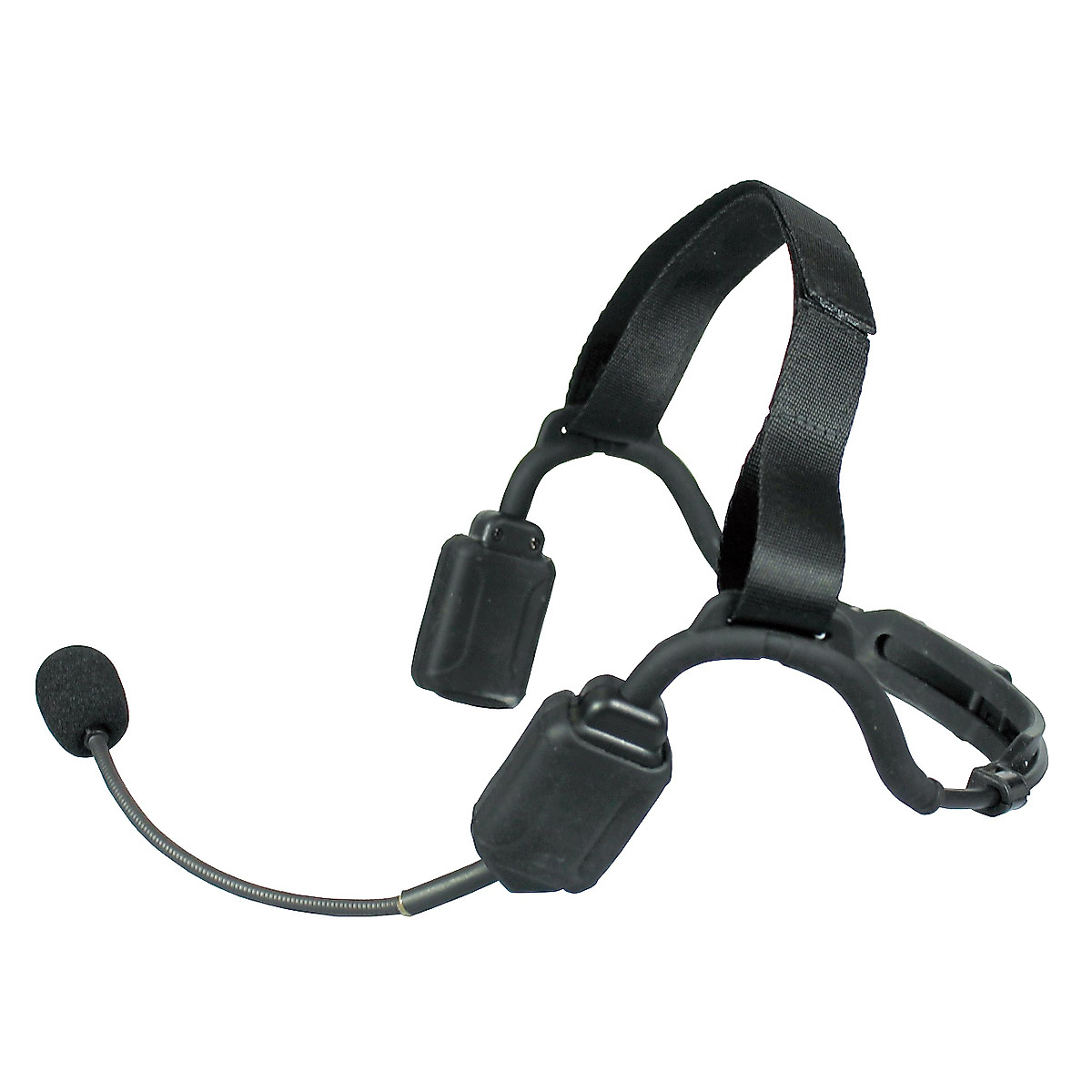PRYME® NBP Series Tactical Bone Conduction Headset w/Conduction Speakers, Boom Microphone and Round (Hockey Puck) PTT Switch. Radio Cable fits Kenwood, Baofeng, Wouxon, and TYT 2-Pin Radios.