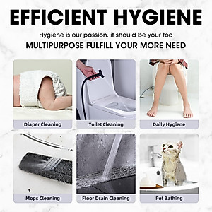 DIKUROOMS Brass Wall Mount Toilet Bidet Faucet Concealed Handheld Spray Set Hot and Cold Water Diaper Sprayer Shattaf Bidet Attachment, Chrome