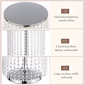 3pcs/Set Cake Stand with Metal Mirrored, Round Wedding Cake Stand Silver, Bling Cake Stand Trays for Wedding Table, Baby Shower, Birthday, Anniversary