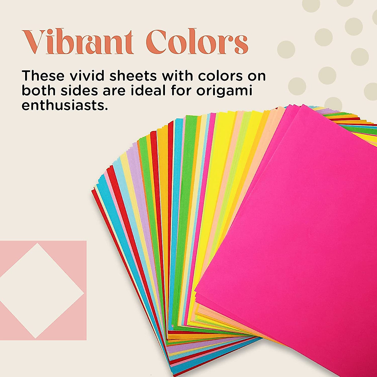 Origami Paper - 1100 Sheets - Double Sided 6x6 inches Origami Squares - 15 Vibrant Colors - Origami Set for Kids - Easy Fold Origami Papers for Arts & Crafts - Quality Paper Origami Sheets