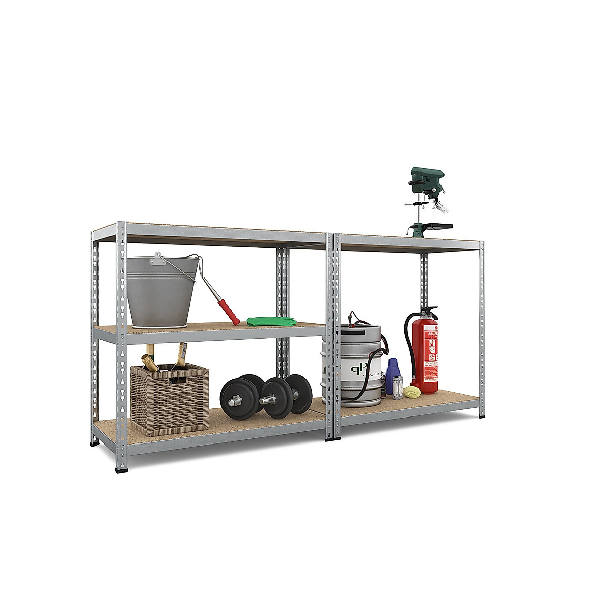 TKT Heavy Duty Shelving 5-Shelf Shelving Unit, 1.925lbs Capacity, 36" Width x 72" Height x 18" Depth