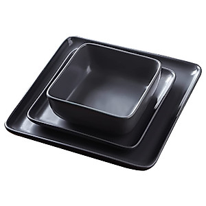 Stone Lain Amy Porcelain Dinnerware Set, 24-Piece Service for 6, Gray