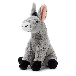 The Petting Zoo Donkey Stuffed Animal Plushie, Gifts for Kids, Wild Onez Farm Animals, Donkey Plush Toy 12 Inches