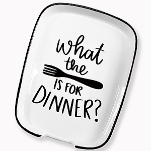 Ceramic Fork Spoon Rest What The Fork Is for Dinner, Functional Kitchenware Spoon Rest for Dinner Party, Dining Table, Kitchen Countertop or Stove Top