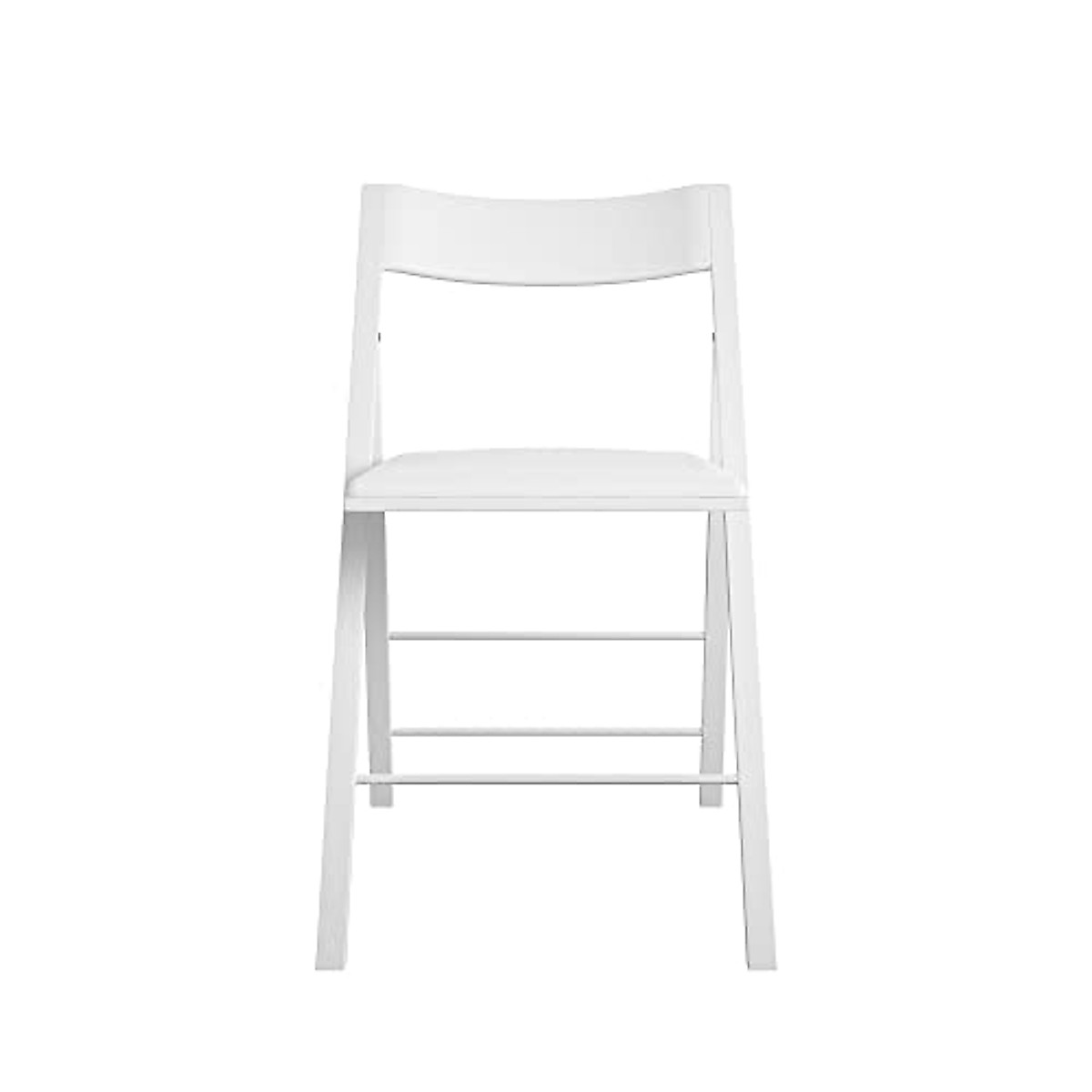 CoscoProducts COSCO Modern Slim Line Vinyl Padded Folding Chair, White