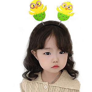 Easter Headband Hatching Chick Hair Hoop Easter Egg Head Boppers Headwear Gunglass Baby Chick Costume Party Decoration Hair Ornament Supplies Birthday Party Hair Accessories Favors for Women Kids 1PCS