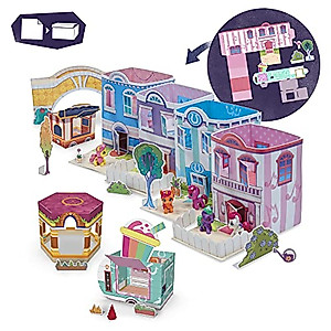My Little Pony Mini World Magic Epic Crystal Brighthouse Toy, Buildable Playset with 5 Collectible Figures, for Kids Ages 5 and Up