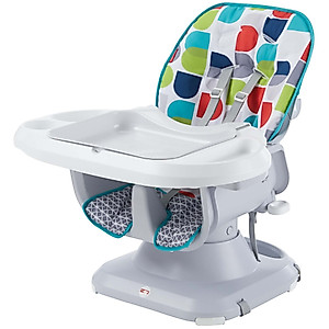 Fisher-Price SpaceSaver High Chair, Blue/Green