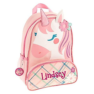 The Trendy Turtle Personalized Plaid Unicorn Backpack - Back to School or Travel Tote Book Bag with Custom Name