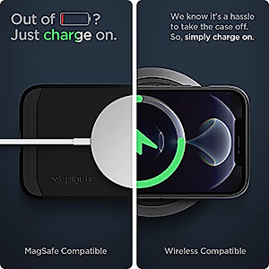 Spigen Tough Armor Mag (MagFit) [Extreme Protection Tech] Compatible with MagSafe Designed for iPhone 12 / iPhone 12 Pro Case (2020) - Black