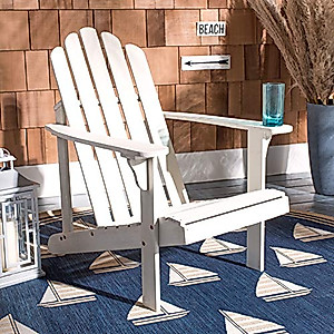 SAFAVIEH Outdoor Topher White Classic Adirondack Chair