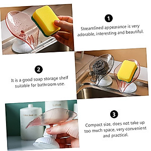 FELTECHELECTR 2pcs Soap Box Makeup Egg Organizer Wall Soap Dispenser Bracket Bathroom Soap Wall Soap Dispenser Tray Soap Drain Saver Shower Sponge Dish Spray to Rotate Plastic Storage Box