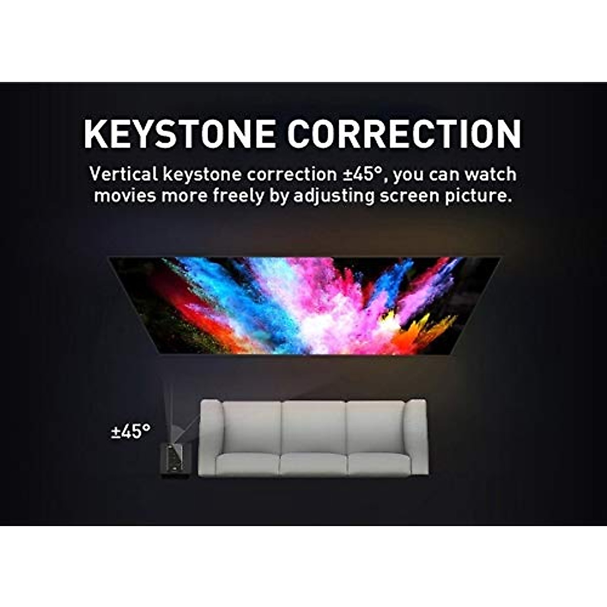 New 3D 4K Smart Mobile DLP Projector WiFi Bluetooth 1080P 8G Home Theater Cinema Mini Projector