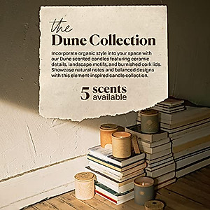 Paddywax Candles Dune Scented Soy Wax Candle, 8-Ounce Ceramic Jar with Burnished Cork Lid, Orange Zest & Bergamot