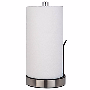Kitchen Details Easy Tear Deluxe Paper Towel Holder Dispenser with Suspension Arm, Free Standing, Counter Top, Holds 1 Jumbo Roll, Black