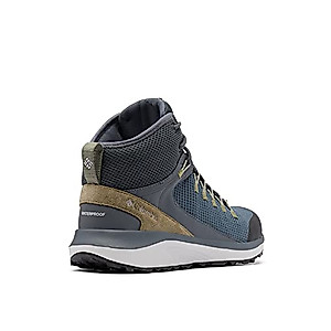 Columbia Mens Trailstorm Mid Waterproof Hiking Shoes, Graphite/Creek, 10.5 US