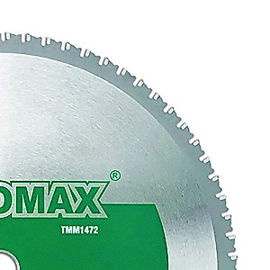 TOMAX 14 Inch 72 Tooth Industrial Level Steel and Ferrous Metal Saw Blade with 1 Inch Arbor