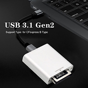 Card Reader, USB3.2 10gbps Type B Reader Memory Card Adapter for Mobile Phone Computer Type C Device