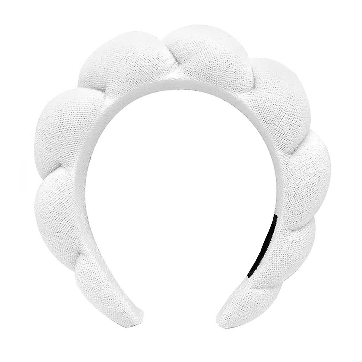 Yiwafu Spa Headband for Women, Sponge Headband for Washing Face, Makeup Headband, Skincare Headbands for Makeup Removal, Shower, Hair Accessories, Terry Cloth Headbands for Women(White)