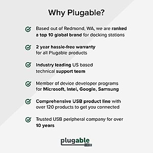 Plugable USB to Ethernet Adapter, USB 3.0 to Gigabit Ethernet, Supports Windows 10, 8.1, 7, XP, Linux, Chrome OS