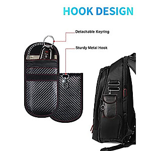 Faraday Bag for Key Fob - 2 Pack Faraday Cage Protector - Car RFID Signal Blocking - Anti-Hacking Case Blocker,Anti-Theft Pouch