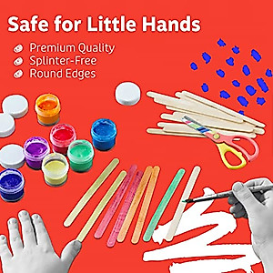 Popsicle Sticks for Crafts 200 Pcs 4.5 inch Wax Sticks Tongue Depressors Natural Wood Sticks Craft Sticks Popsicle Sticks for Food Ice Cream Sticks Cakesicle Sticks