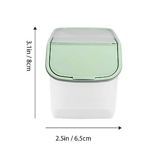 Cabilock Large Food Storage Container with Flip Lid Airtight Rice Bin Transparent Dry Food Organizer Pet Food Containing Box for Snacks Sundries