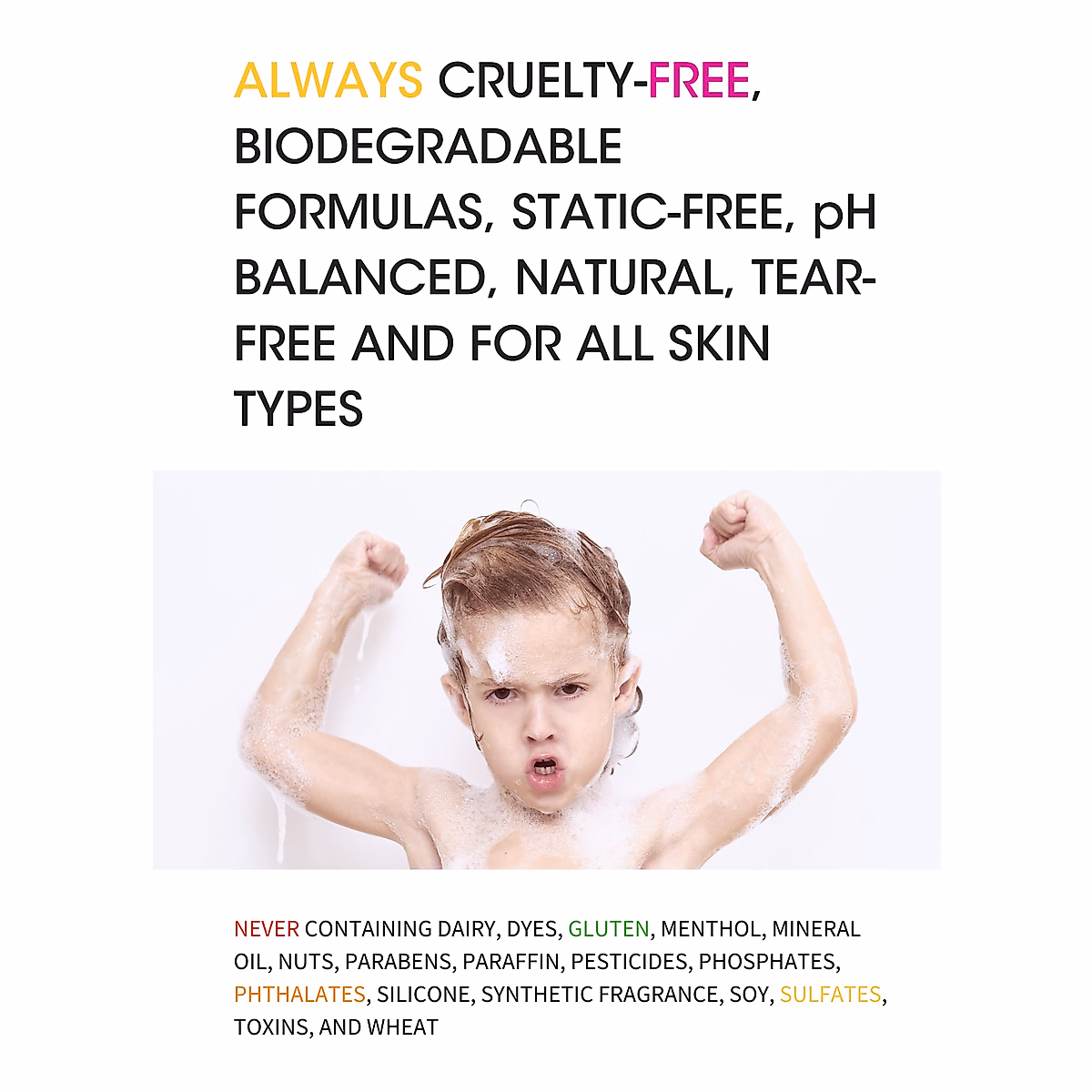 Clean Kids Naturally Tropical Orange Burst Shampoo, All-Natural, Gluten-free, Vegan, and Cruelty-free, Paraben-free, 16 oz, EWG Verified (1 Bottle)