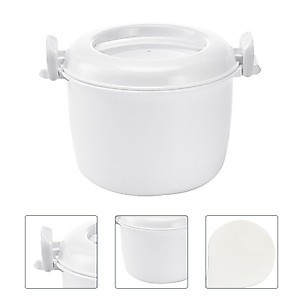DOITOOL Microwave Rice Cooker - Mini Rice Cooker for Microwave Oven - Microwave Steamer Rice Cooker Small Rice Maker for Pasta, Chicken, Bacon, Vegetables