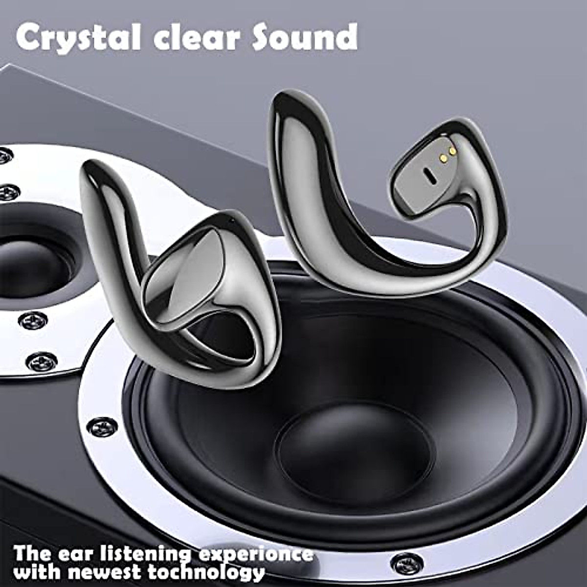 Over Ear Wrap Around Earbuds Bone Conduction Open Ear Headphones Running Sport Workout Wireless Earbuds Gaming with Earhooks Mic Gym Sports Gaming Ear Buds Running Workout Bluetooth Earbud