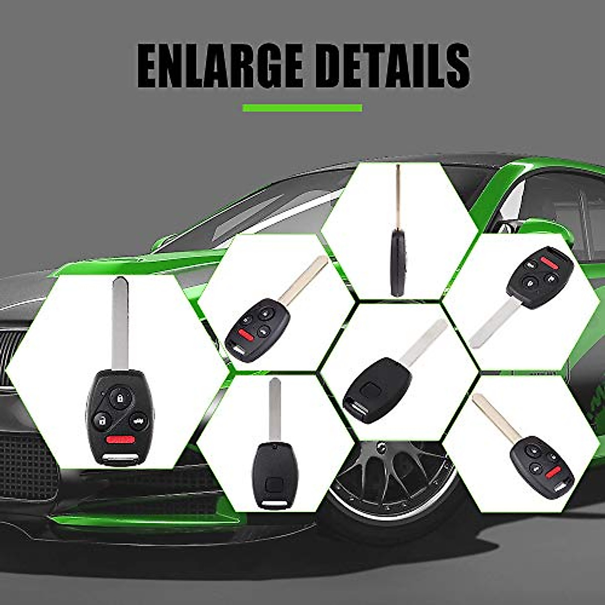 SCITOO Keyless Entry Remote Control Key Fob Replacement for Honda Accord for Honda CR-V 2003-2007 1PC FCC OUCG8D380HA 35111SHJ305 850GG8D380HA