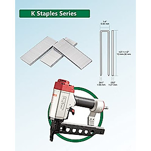 meite 18 Gauge 1/4-Inch Narrow Crown Staples, 1-1/2-Inch Length Heavy Duty Galvanized Upholstery Staples for Electric or Pneumatic Narrow Crown Stapler Guns (4,000 PCS)
