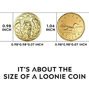 50 PCS Gold Coins & PU Leather Bag, DND Metal Coins, Fantasy Coins Treasure for Board Games, Fake Coins As Game Tokens for Dungeons & Dragons, Tabletop TTRPG Games Medieval Retro Accessories Addons