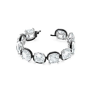 SWAROVSKI Harmonia Soft Bracelet, Large Clear Cushion-Cut Crystals on a Mixed Metal Setting, from The Harmonia Collection