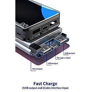 senymin Power Bank Smallest and Lightest 10000mAh External Battery Ultra-Compact High-Speed Charging Technology Portable Charger for iPhone, ipad,Samsung Galaxy S20/21 and More(Black)