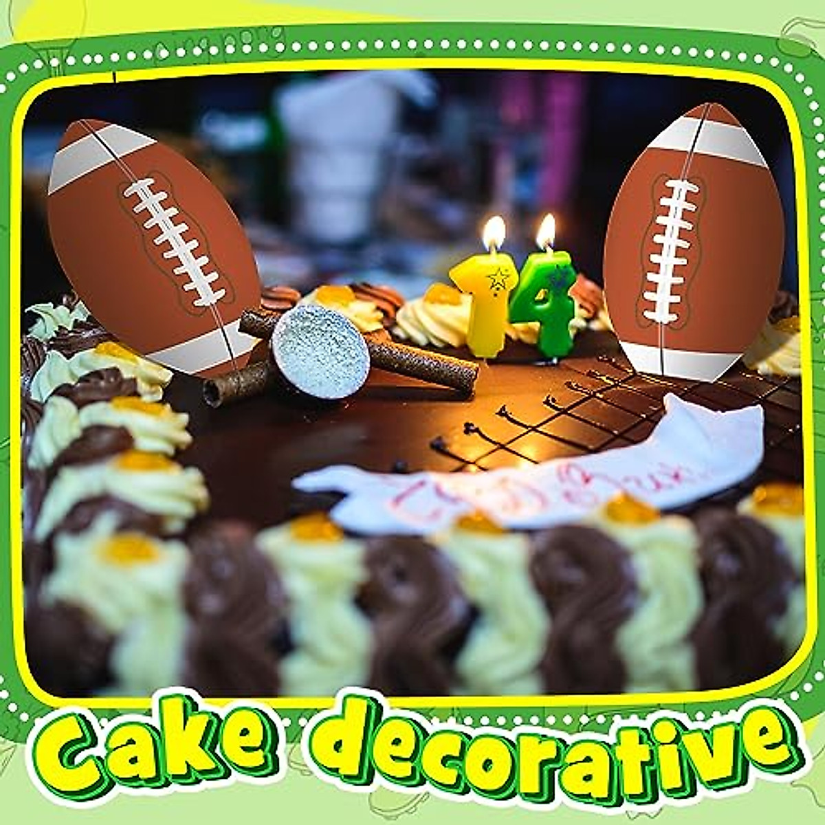 Tenceur 80 Pcs Sports Party Cutout 5.91 Inch Sports Party Decorations Paper Ball Cut Outs with Glue Point Dots Bulletin Board Decorations(Football)