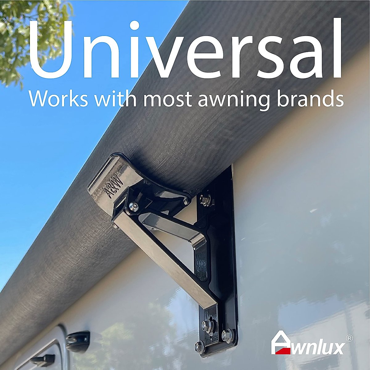 Awnlux RV Awning Support RV Awning Center Support Roller Cradle Support for RV Camper Awning - Black