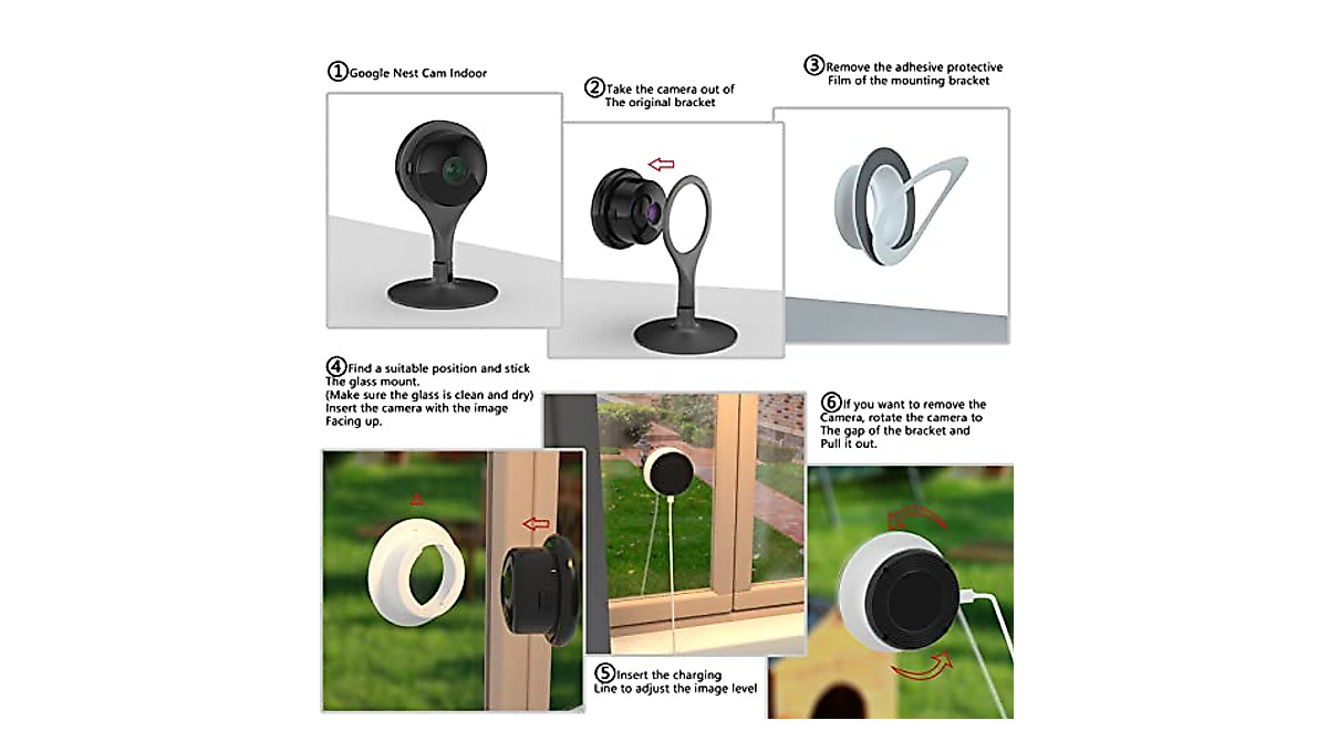 Teccle Window Mount for Nest Cam - Secure Indoor Use