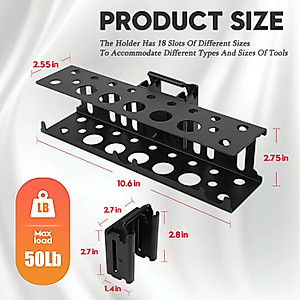 Fistihon E-Track Screwdriver Holder Rack, Heavy Duty Metal Screwdriver Organizer, E track Accessories for Screw Driver Holder Rack, Compatible with Screw Driver Holder&Pliers Holders&Shears Rack