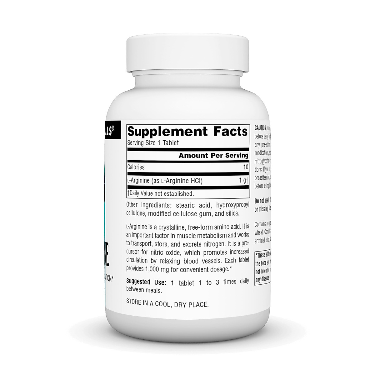 Source Naturals L-Arginine Promotes Increased Ciculation* 1000 mg Free Form - 50 Tablets