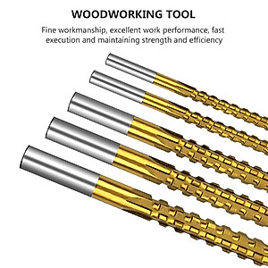 HEMOTON Cobalt Drill Bit HSS Twist Drill Bits- 6pcs 3-8mm Serrated Grooving Cutting Carpenter Side Cutting Tap Spiral Drill Bit Woodworking Wood Metal Plastic Hole Holesaw Tool Drill Bit Set