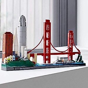 LEGO Architecture Skyline Collection 21043 San Francisco Building Kit Includes Alcatraz Model, Golden Gate Bridge and Other San Francisco Architectural Landmarks (565 Pieces)