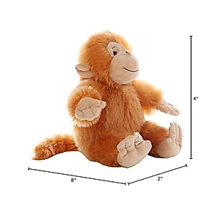 Cheeky Monkey Plush Toy Soft 8 Inch Stuffed Animal Monkey Cuddly Small Plush Toy for Kids Great Gift for Monkey Lovers Realistic Stuffed Monkey Plush for Play and Snuggling