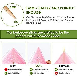 Smores Sticks 36" Long 5 mm Thick, 120 PCS Marshmallow Roasting Smore Sticks Bamboo, Disposable Marshmellow Sticks Camping Heavy Duty SMores Skewers for Outdoor Fire Pits Campfires Hot Dog Sausage