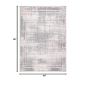 Rugshop Bohemian Oriental Area Rug 5' x 7' Gray