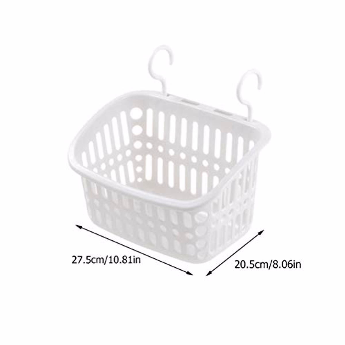 Hemoton 2pcs Hanging Plastic Storage Basket Over The Cabinet Sink Organization Sundry Holder Container Box for Kitchen Bathroom Cabinet